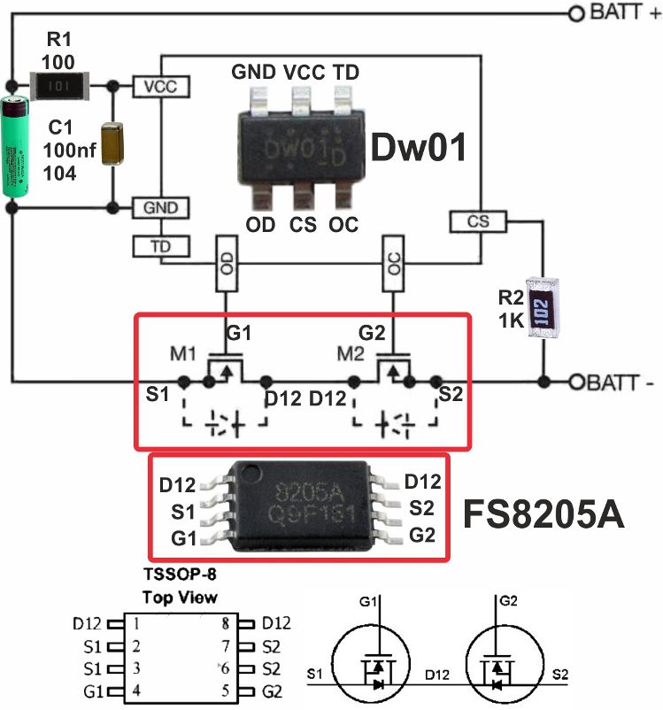 Transistor MOSFET Dual Mos 8205